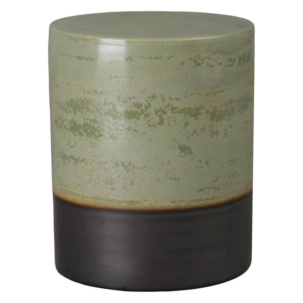 Emissary 2-Tone 22 in. H Semi Glossy Glaze Green Speckle Round Ceramic ...