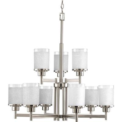 Progress Lighting Alexa Collection 4-Light Brushed Nickel Etched Linen ...