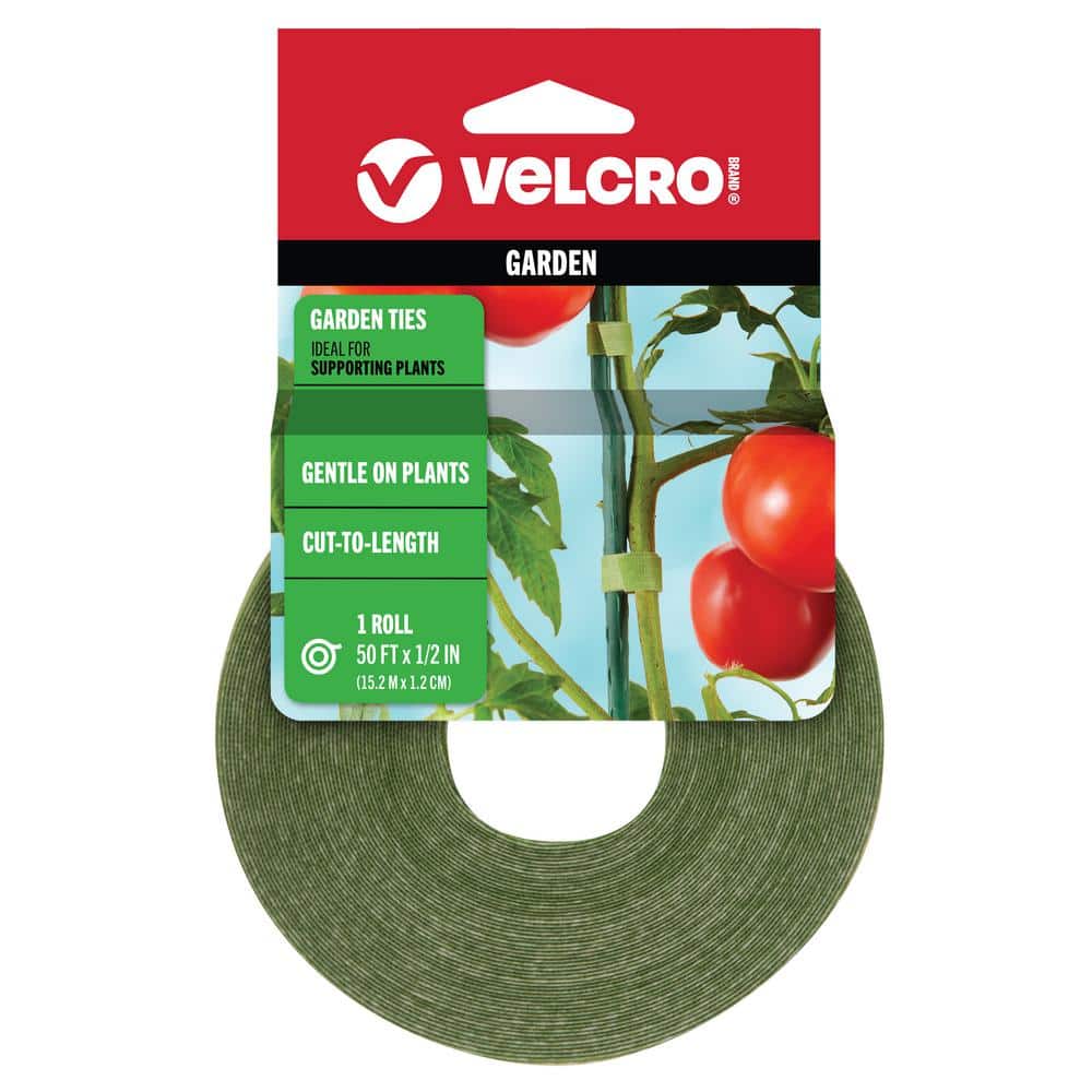 VELCRO 50 ft. x 1/2 in. Garden Ties in Green VEL-30071-USA - The Home Depot