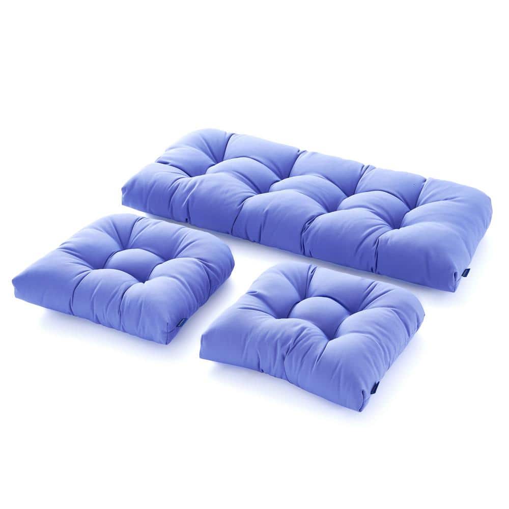 BLISSWALK 3-Piece Outdoor Chair Cushions Loveseat Outdoor Cushions Set ...
