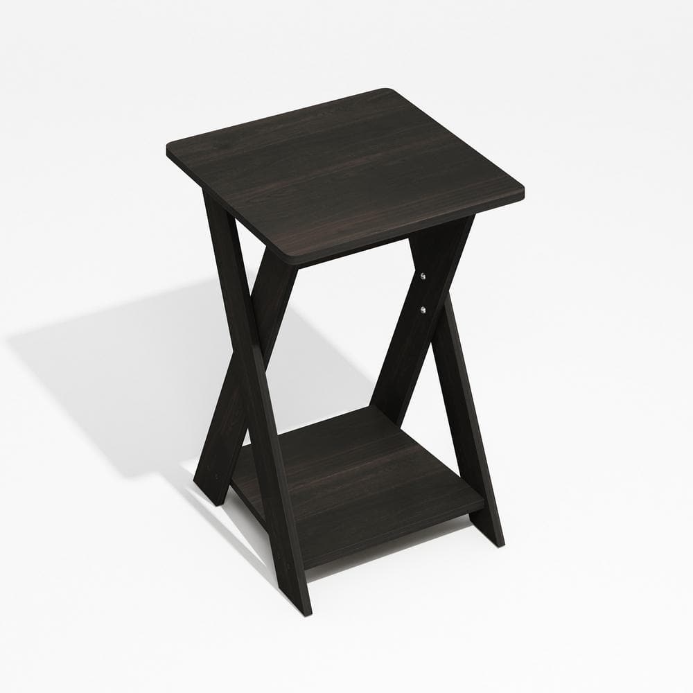 Furinno Modern 15.55 in. Black Espresso Wood End Table RL16050BEX - The Home Depot
