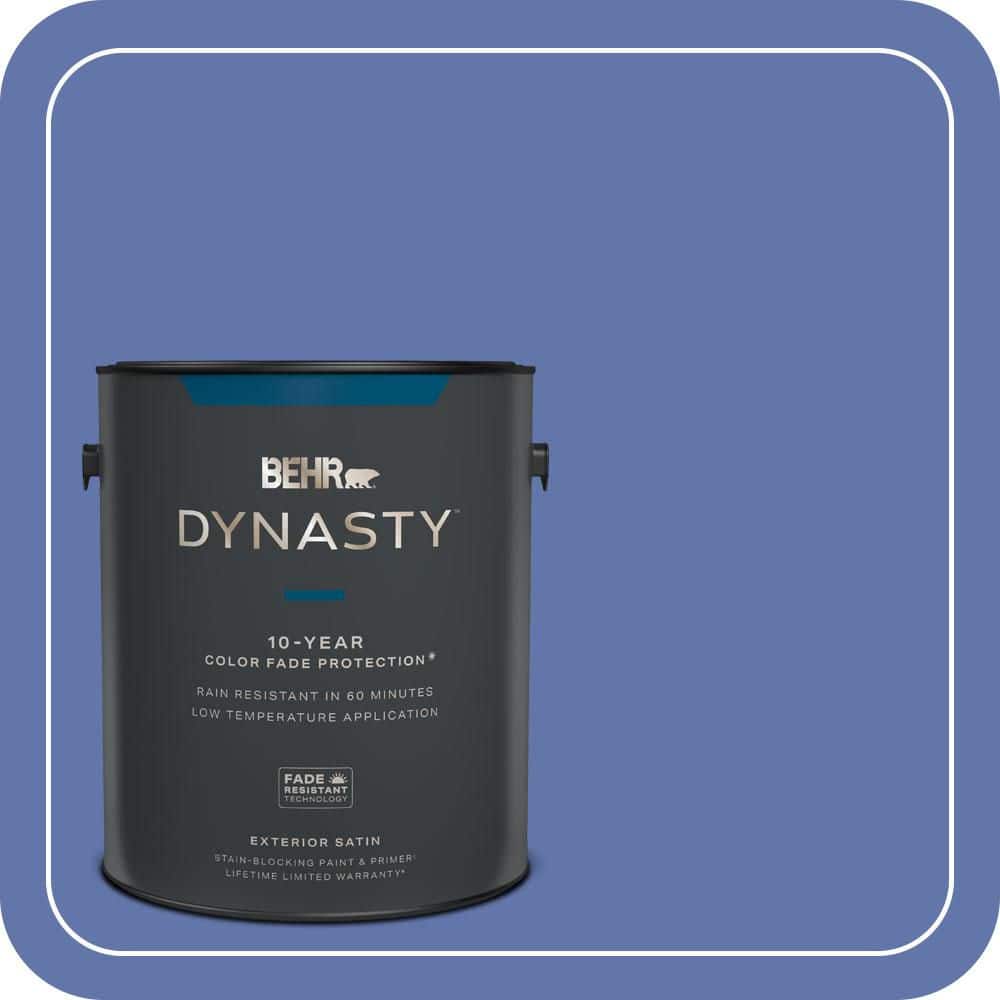 BEHR DYNASTY 1 gal. #600B-6 Sudden Sapphire Satin Enamel Exterior Stain ...