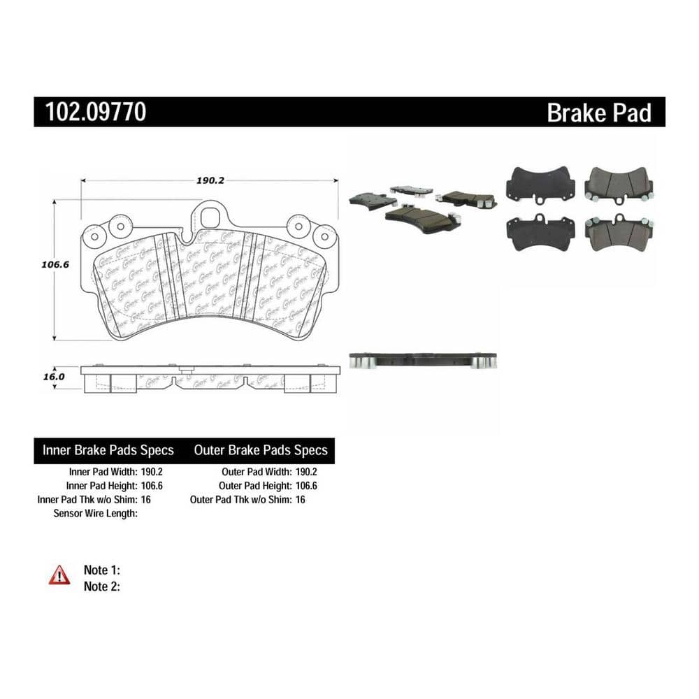 Centric Parts Disc Brake Pad Set 102.09770 - The Home Depot
