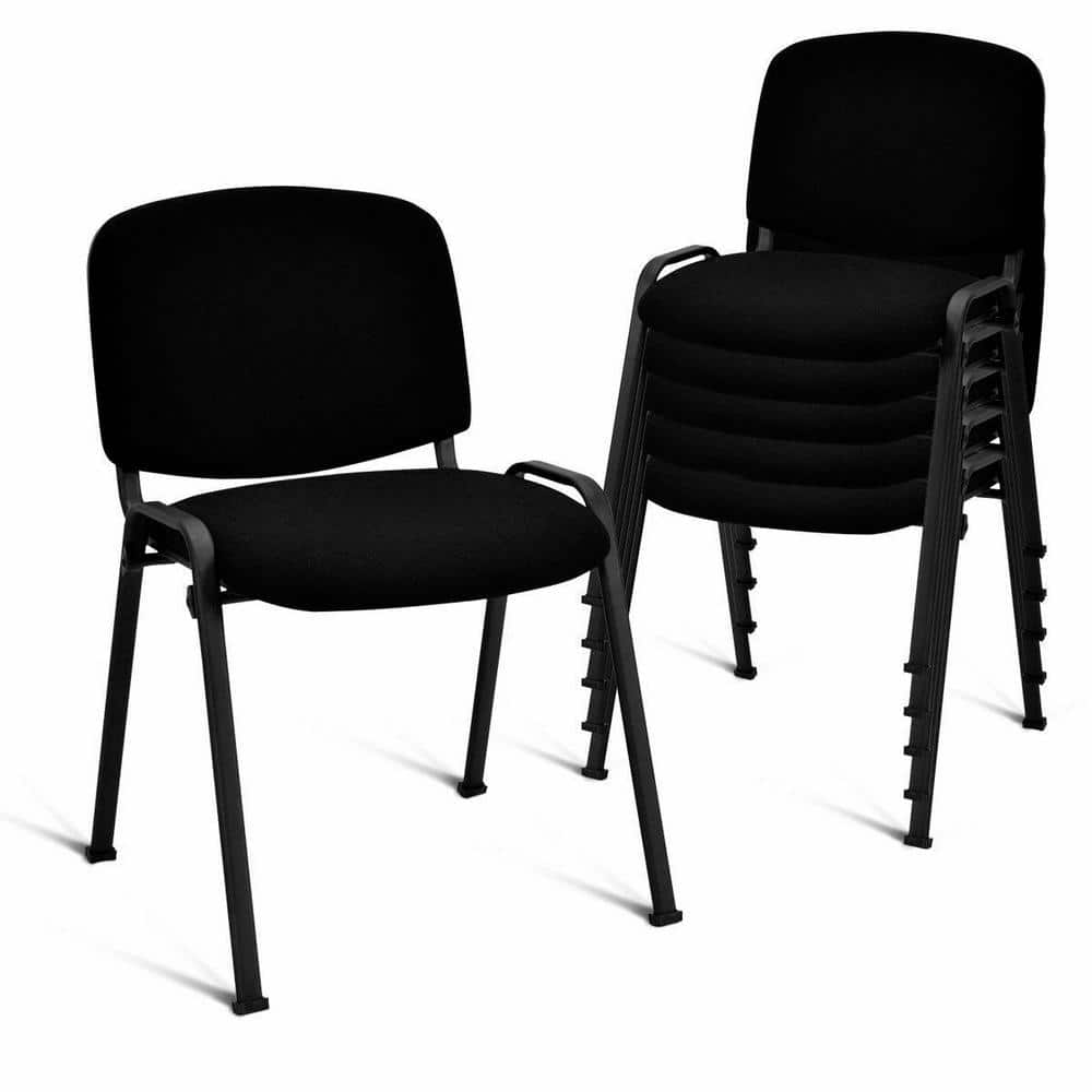 Costway Black Mesh Sponge Conference Chairs with Arms Elegant Design ...