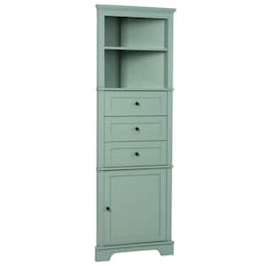 YSQCAR 23 in. W x 13.4 in. D x 69 in. H Green MDF Freestanding Triangle ...