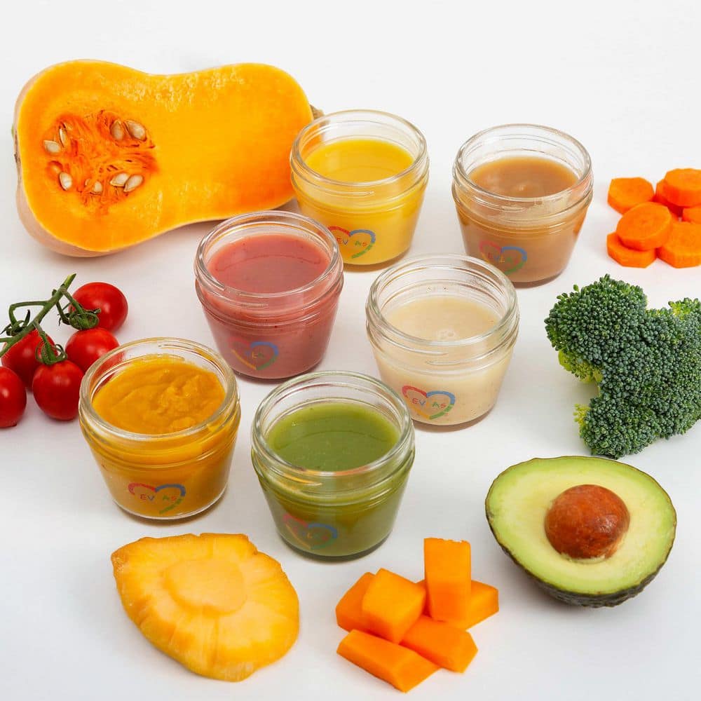 EVLA'S 4 oz. Glass Baby Food Containers (12-Pack) EV-FS-18HW - The Home ...
