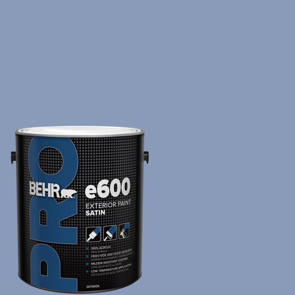BEHR PRO 1 gal. #610D-5 Blueberry Popover Satin Exterior Paint PR64001 ...