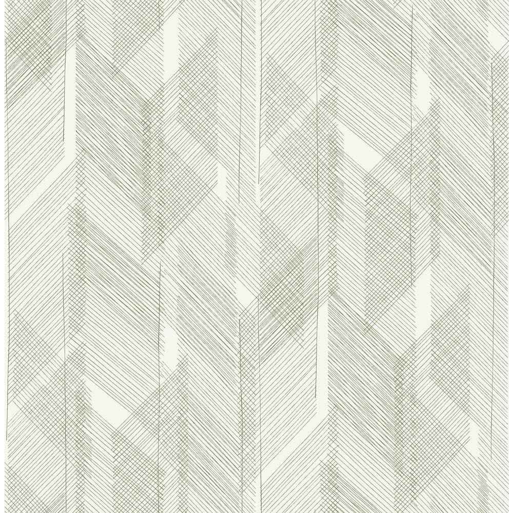 A-Street Prints Bryant Green Crosshatch Non-Pasted Wallpaper 4155-27335 ...