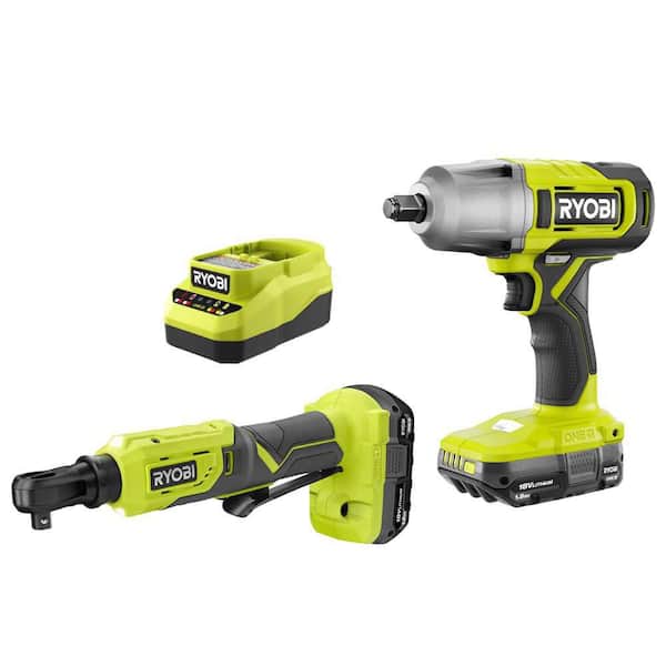 RYOBI ONE+ 18V Cordless 2-Tool Combo Kit includes (1) 1.5Ah Battery and ...