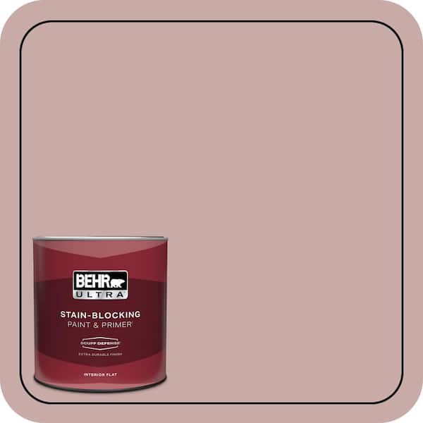 BEHR ULTRA 1 qt. #130E-3 Rosy Tan Extra Durable Flat Interior Paint ...