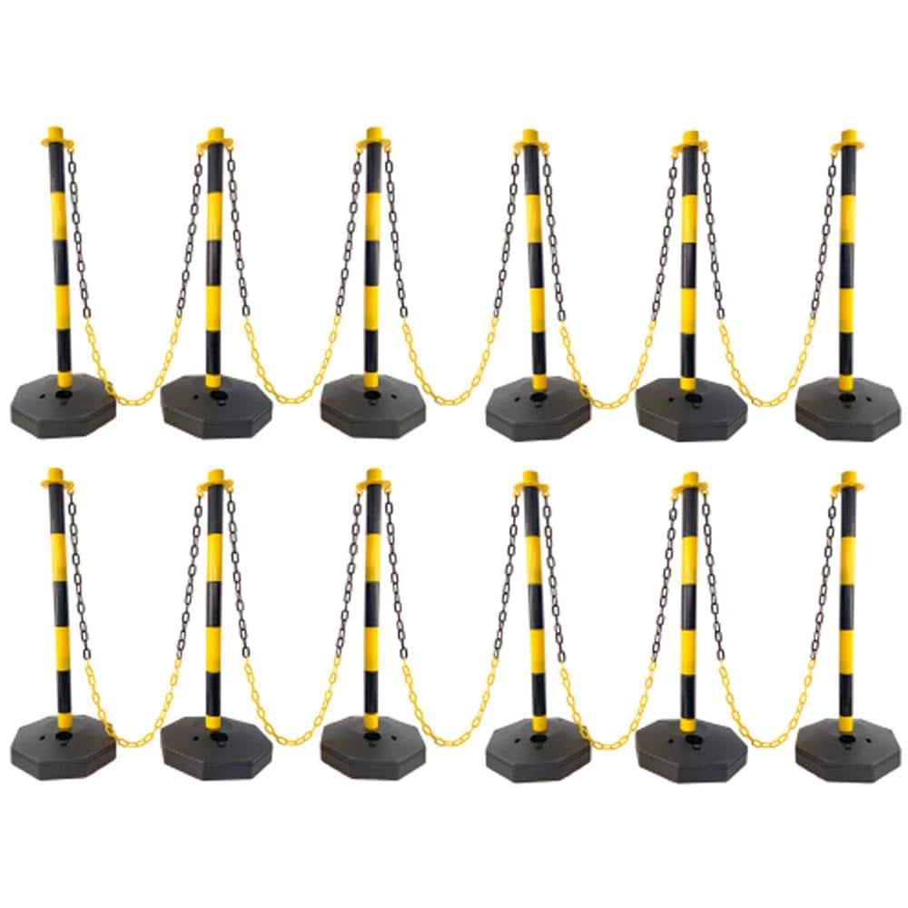 Misopily 12-Pack Traffic Delineator Post Cones with Fillable Base ...