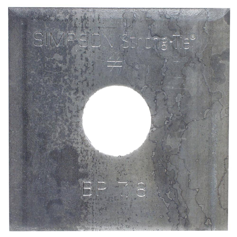 Simpson Strong-Tie BP 3 in. x 3 in. Bearing Plate with 7/8 in. Bolt ...