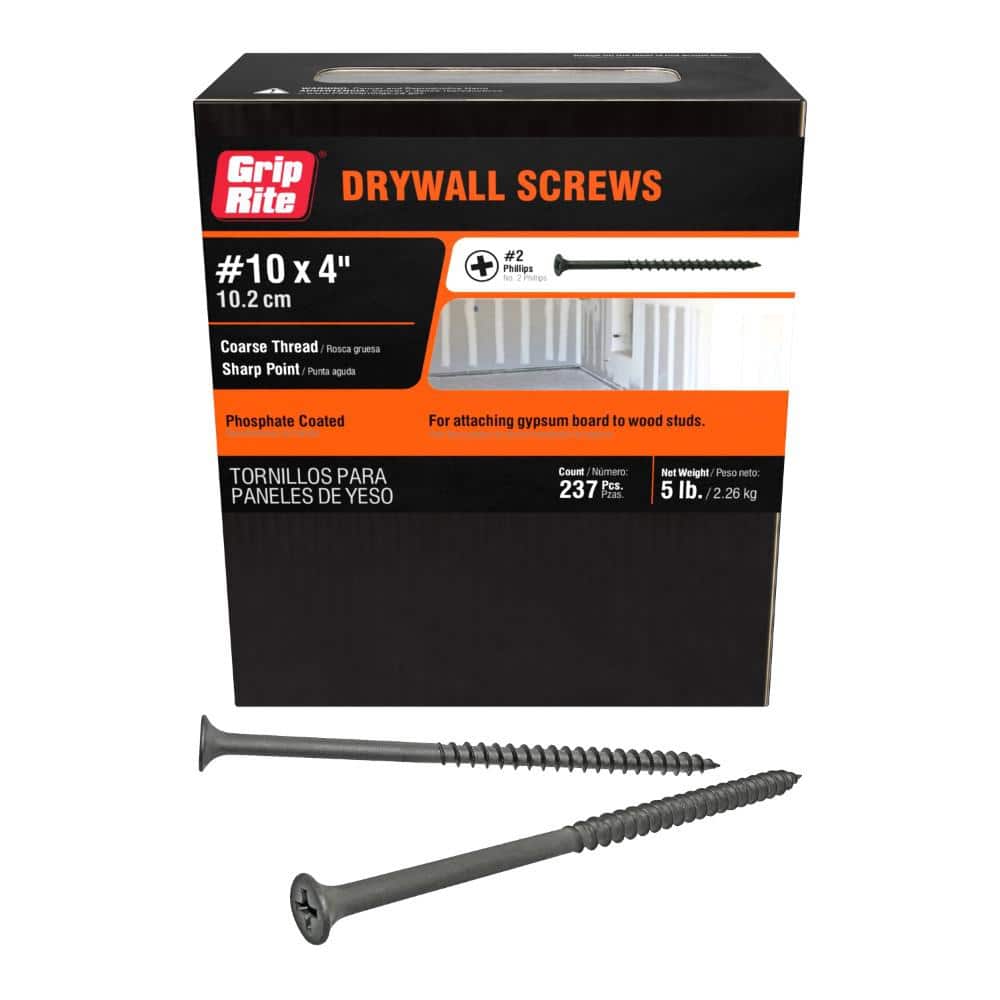 Reviews for Grip-Rite #10 x 4 in. #2 Phillips Bugle Head Coarse Thread ...