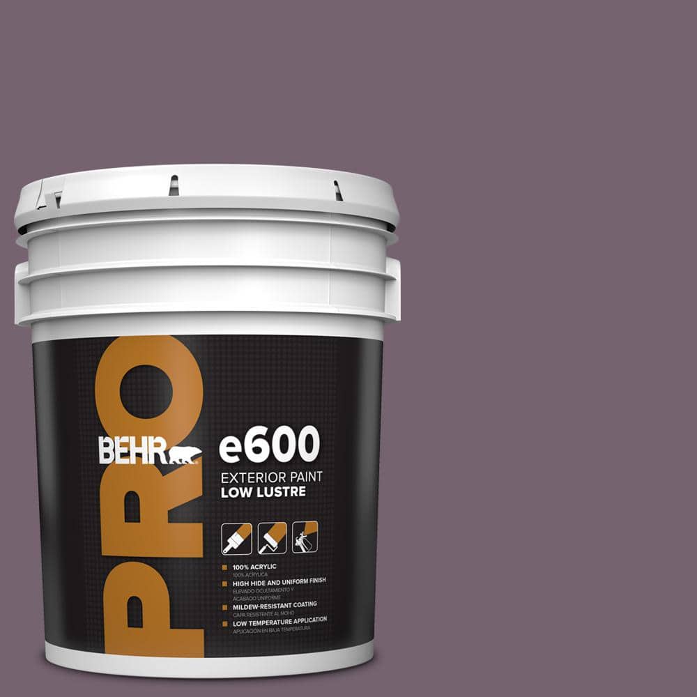 BEHR PRO 5 gal. #680F-6 Shy Violet Low Luster Exterior Paint PR62305 ...