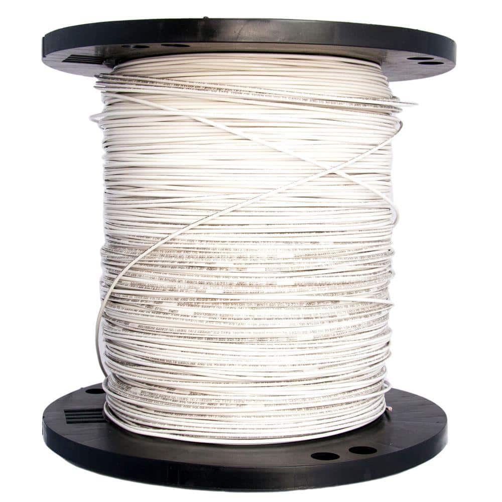 Southwire 2500 ft. 14 White Solid CU THHN Wire 11580805 - The Home Depot
