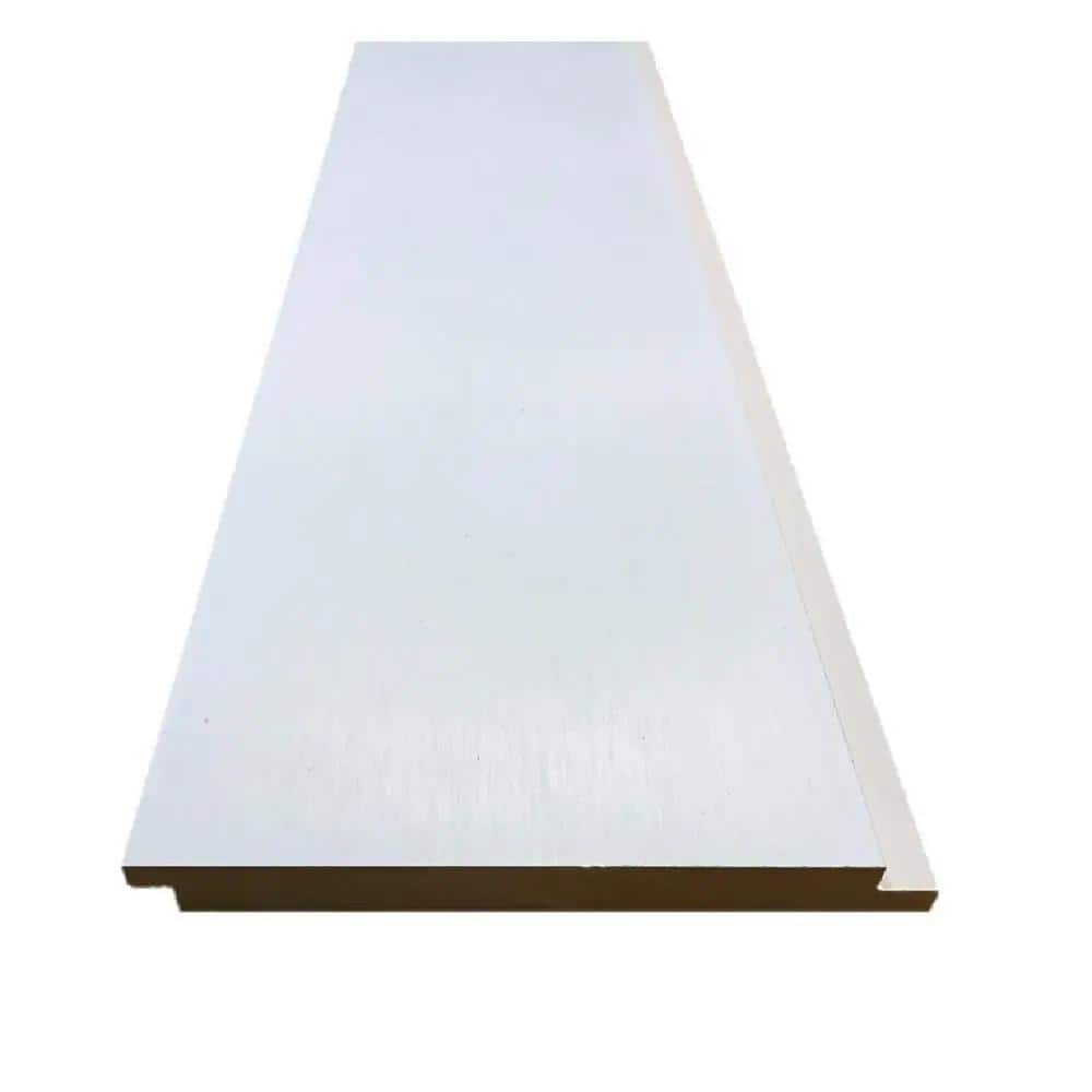 ¼ in. W x 6 in. D x 8 ft. L Primed White MDF Nickel Gap Shiplap ...