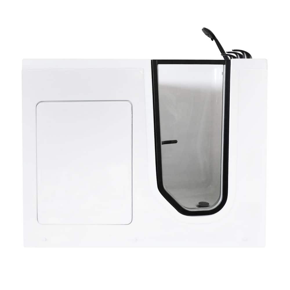 CASAINC 49 in. x 26 in. Acrylic Right Drain Walk-In Soaking Bathtub in ...