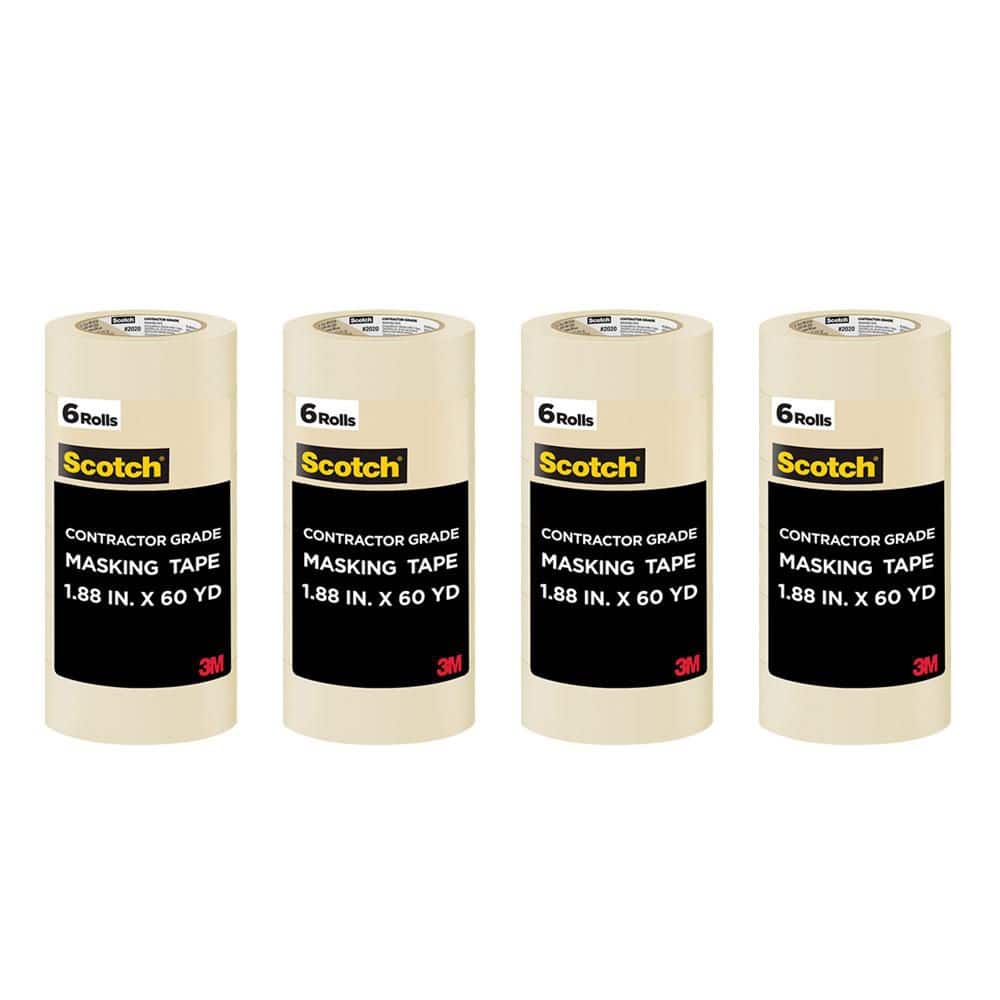 3M Scotch 1.88 in. x 60.1 yds. General Purpose Masking Tape (Case of 24 ...