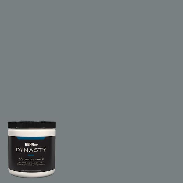 BEHR DYNASTY 8 oz. #N450-5 Intergalactic One-Coat Hide Satin Enamel ...