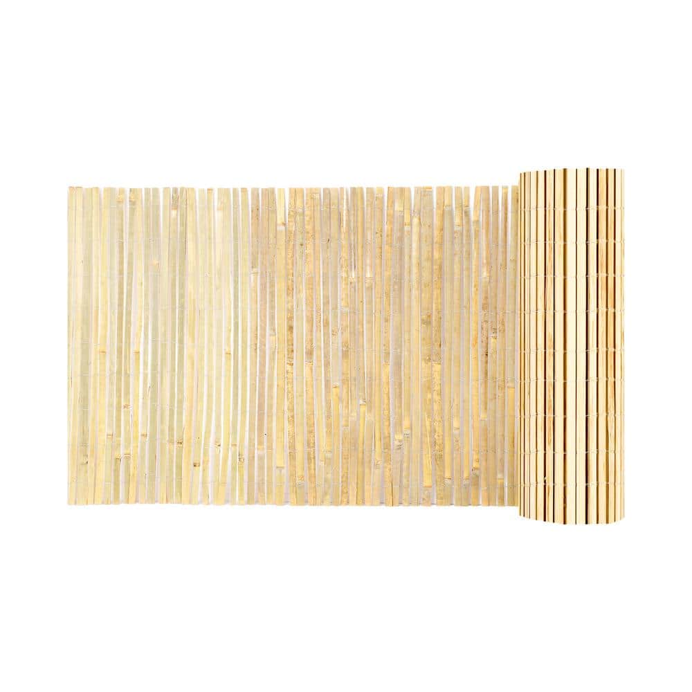 VEVOR Natural Bamboo Slat Screening Eco-Friendly Privacy Bamboo Slat ...