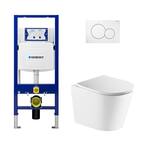 Geberit 2-Piece 0.8/1.6 GPF Dual Flush Vista Elongated Toilet in White ...