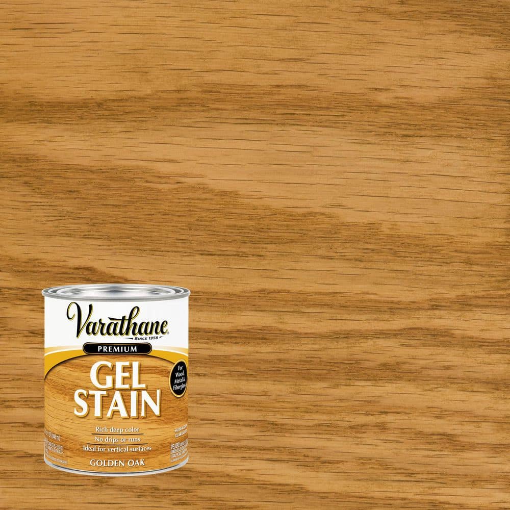 Varathane 1 qt. Golden Oak Semi-Transparent Interior Wood Gel Stain ...