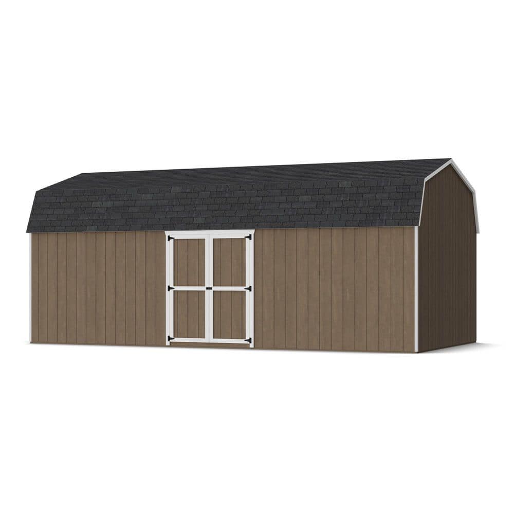Little Cottage Co. Value Gambrel 12 ft. x 24 ft. Wood Storage Shed with ...