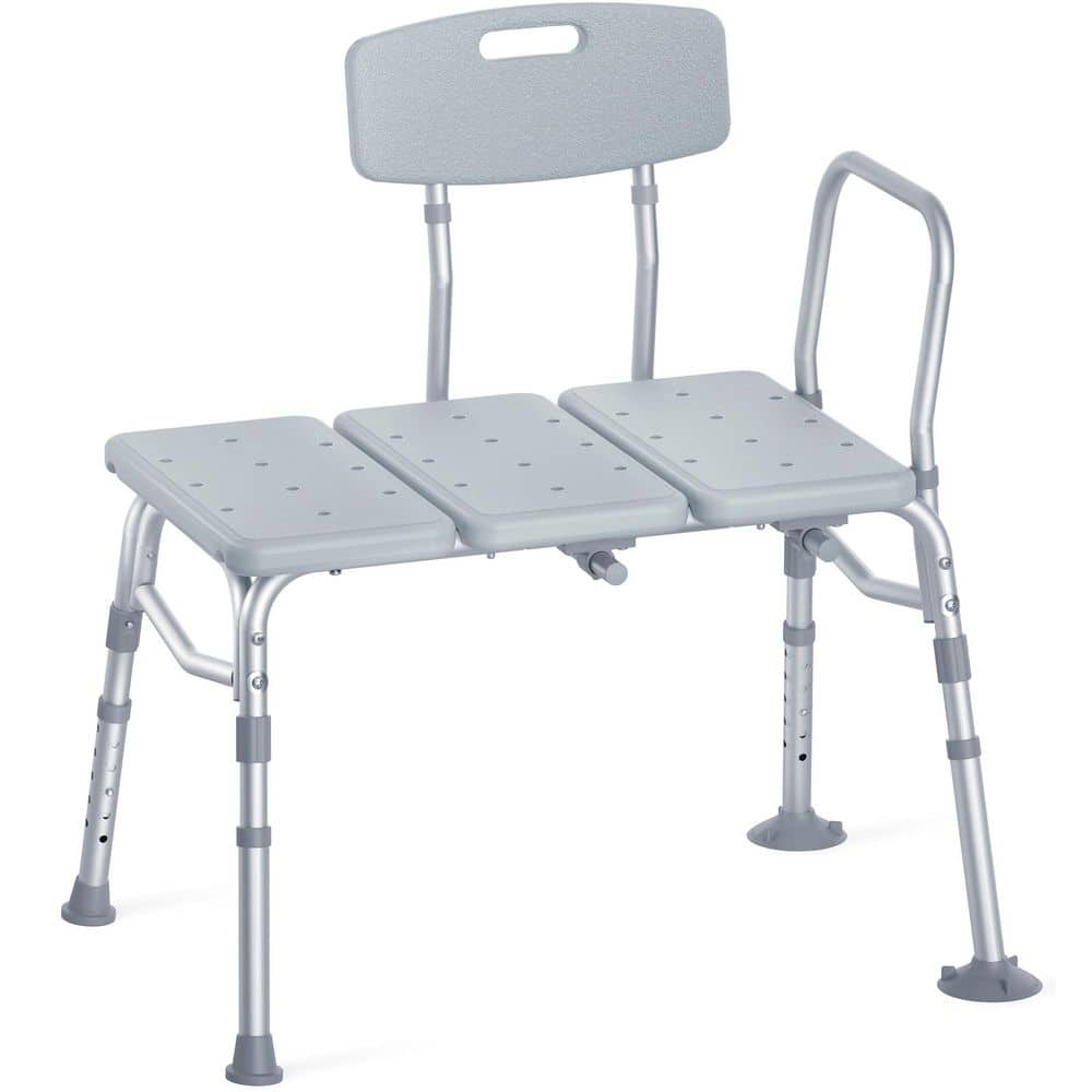Wudkey 26 in. W Adjustable Height Freestanding Tub Transfer Bench for ...