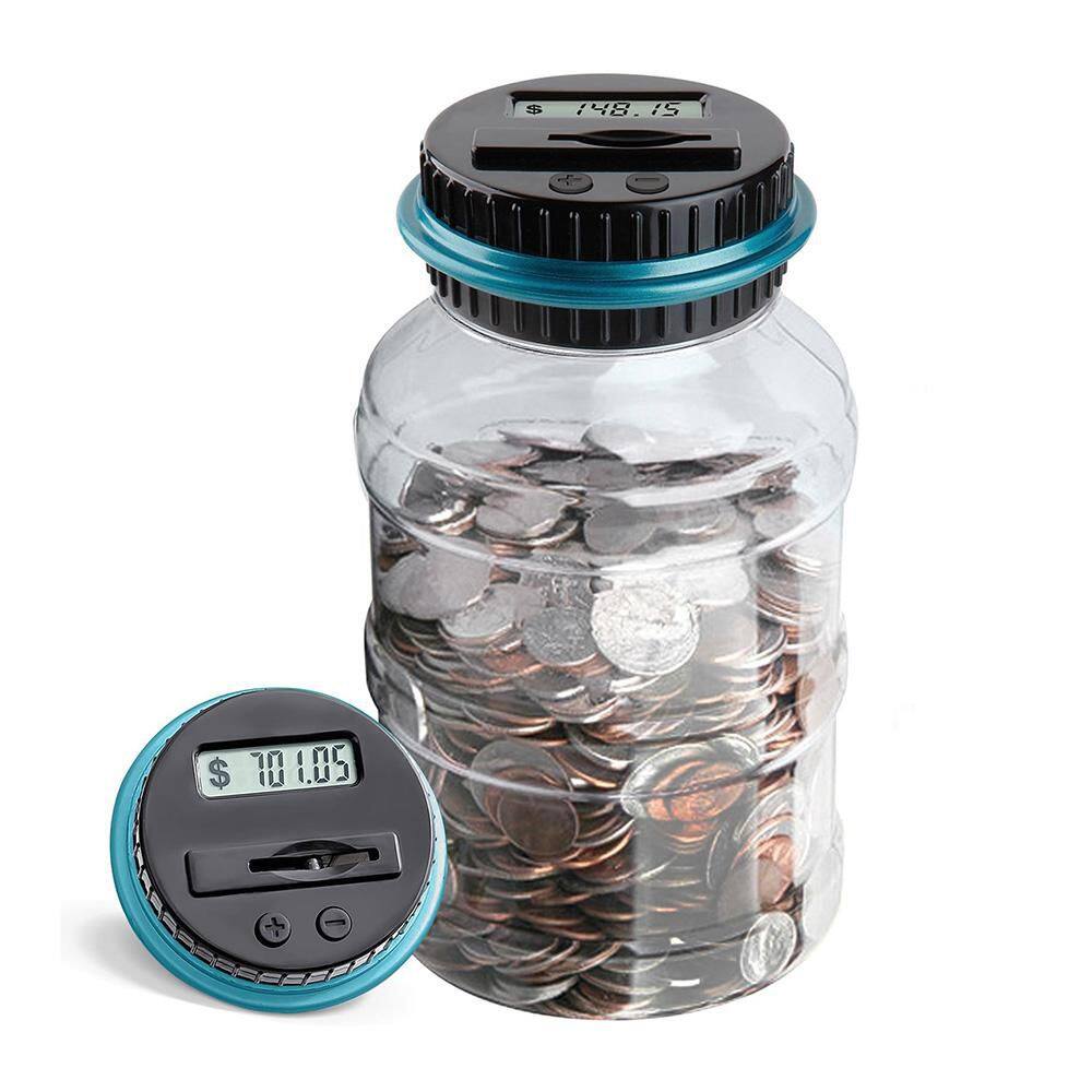 Digital Coin Counting Piggy Bank 1.8L Capacity with LCD Counter for All ...