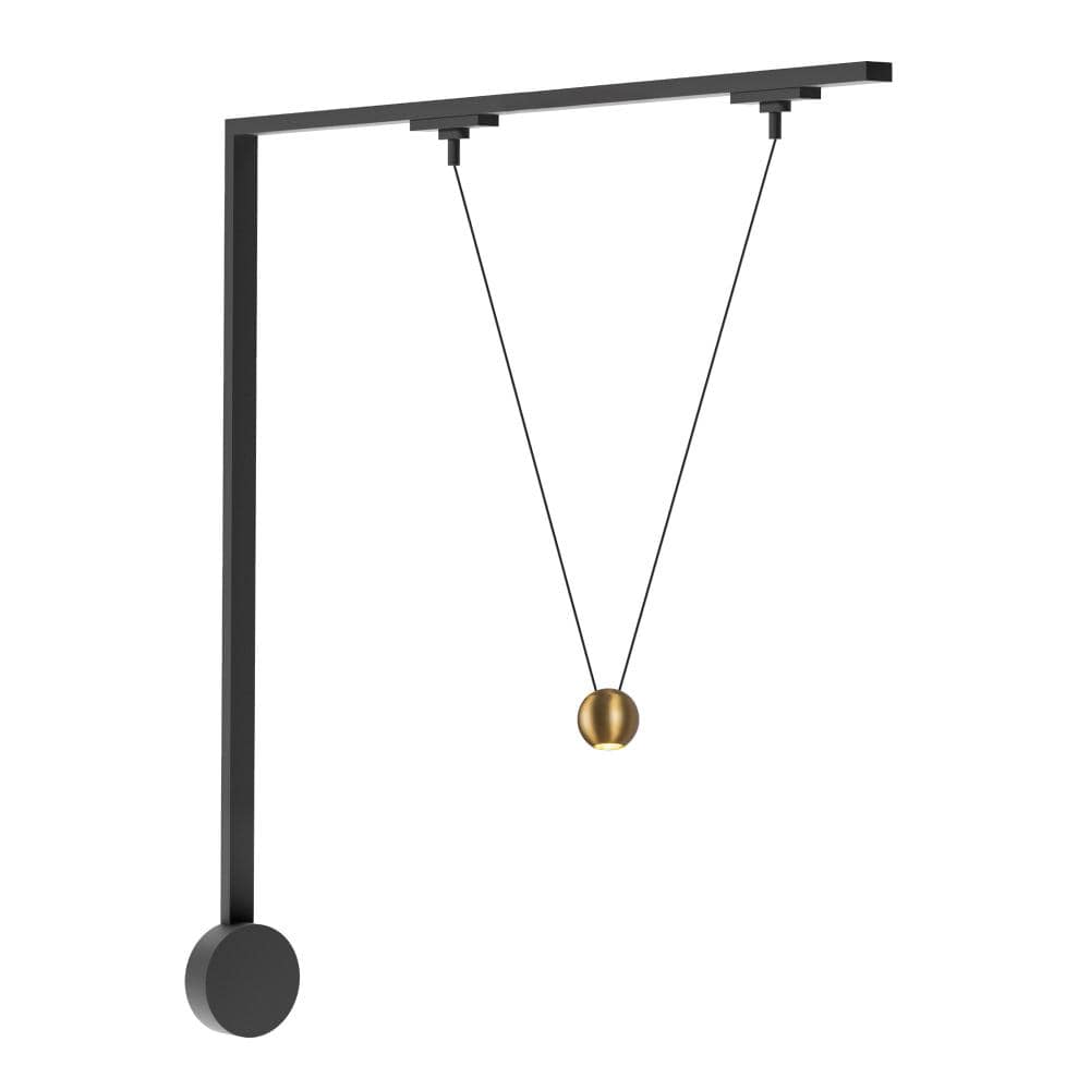 KUZCO Faria Double 1 Light Gold dimmable 3000K LED Trilo Track Wall Kit ...