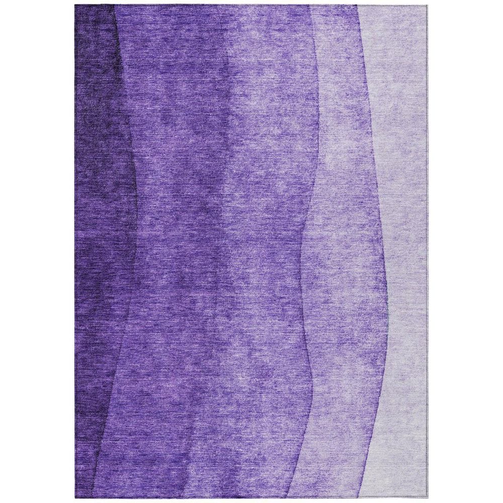 HomeRoots Purple, Lilac, Lavender 5 ft. x 8 ft. Woven Abstract ...