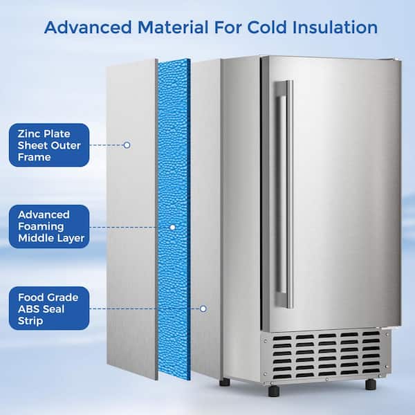 Ice Maker Electactic Commercial Nugget Machine, 66Lbs/Day, Bulit-in ...