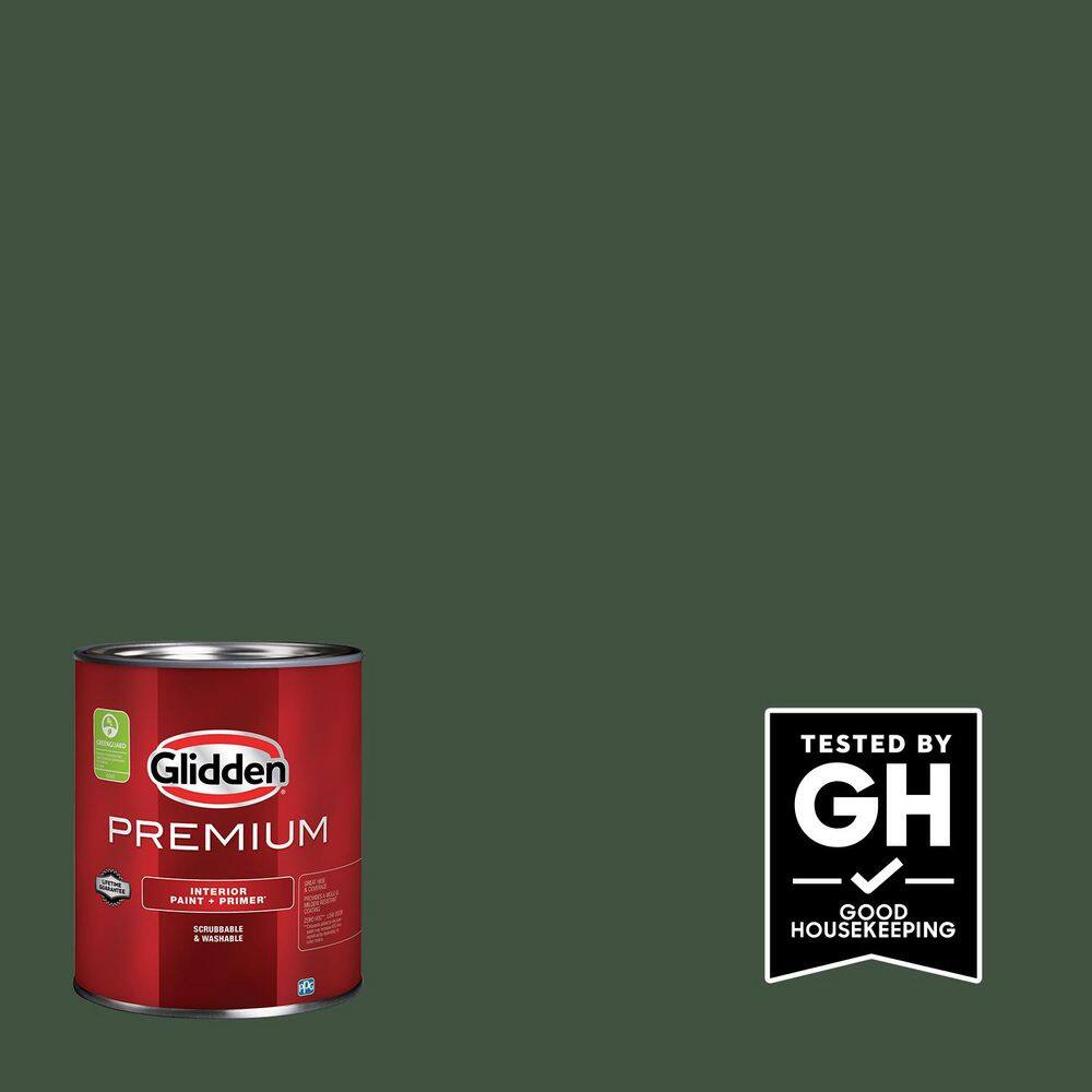 Glidden Premium 1 qt. PPG1134-7 Pine Forest Satin Interior Paint ...