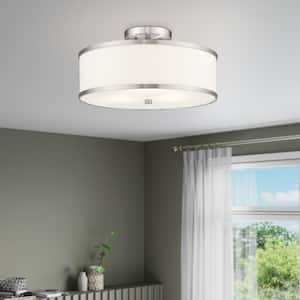 AVIANCE LIGHTING Cameron 2 Light Antique Brass Semi Flush Mount HD58163 ...