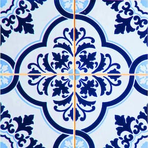 MI ALMA Blue R29 4 in. x 4 in. Vinyl Peel and Stick Tile (24 Tiles, 2. ...