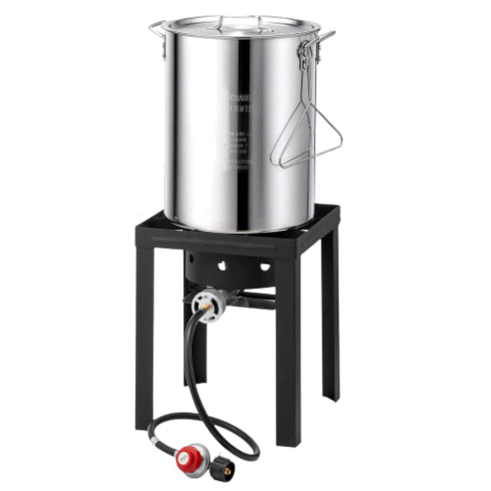 Karl home 30 qt. Aluminum Turkey Fryer and 10QT Fish Fryer Kit with 55 ...