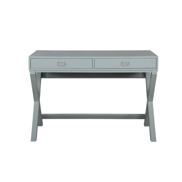 Reviews for Linon Home Decor Sara Grey Writing Desk with Two Drawers ...