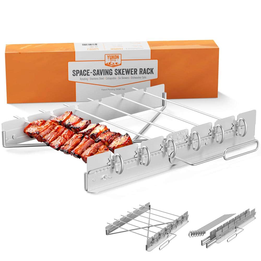 Yukon Glory Rotating Skewer Rack IS-YG204 - The Home Depot
