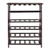 WINSOME WOOD Rio 24-Bottle Espresso Floor Wine Rack 92432 - The Home Depot