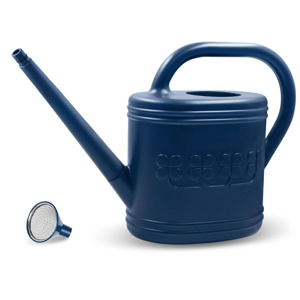 2 Gallon Dark Blue Plastic Watering Can for Plants (1 Pack) YYH9NV1 ...