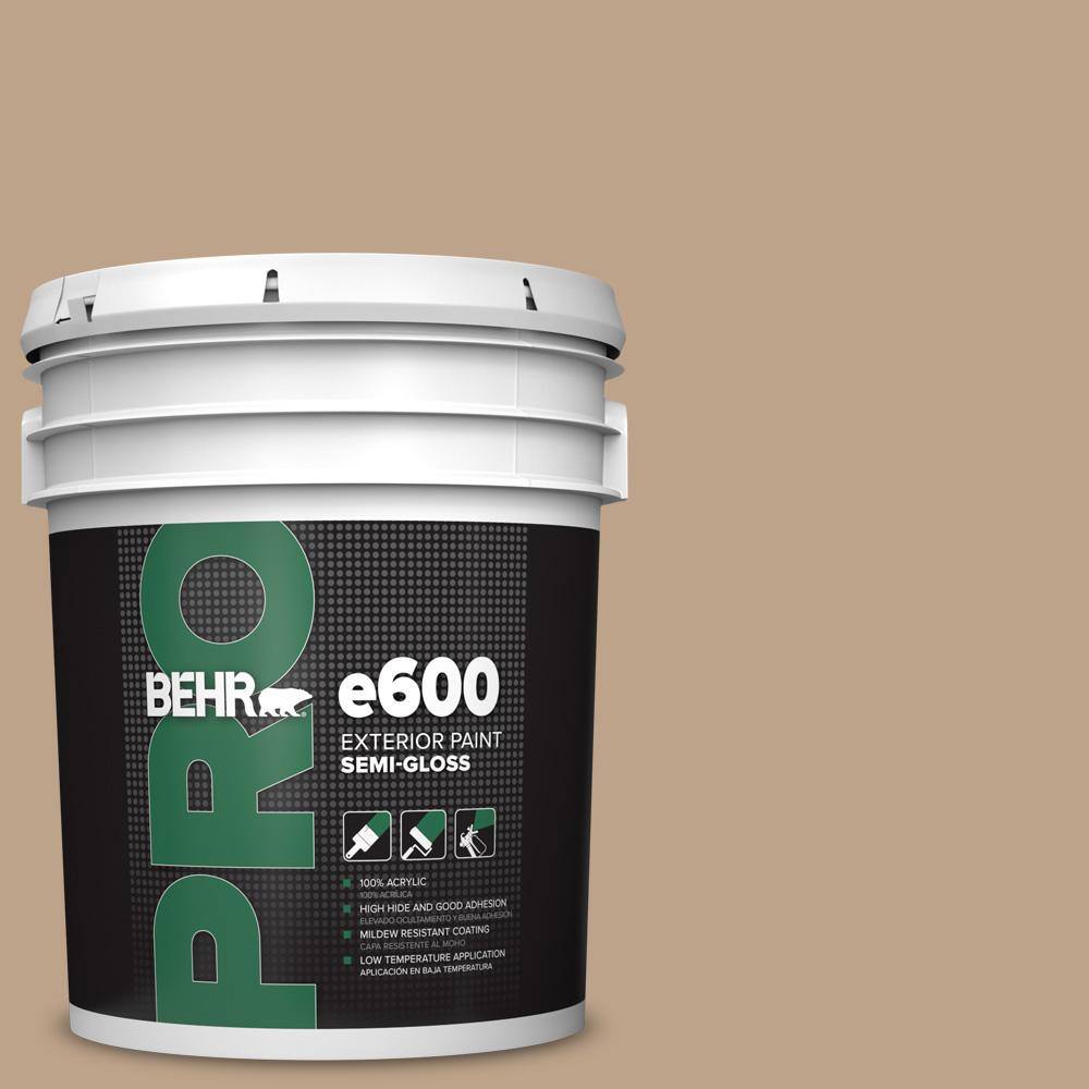 BEHR PRO 5 gal. #N260-4 Merino Semi-Gloss Acrylic Exterior Paint ...