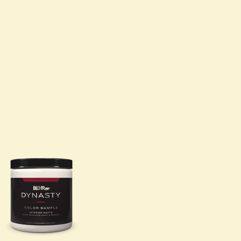 BEHR DYNASTY 8 oz. #390A-2 Pina Colada Matte Stain-Blocking Interior ...