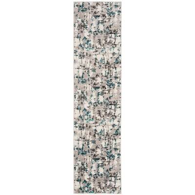 SAFAVIEH Skyler Gray/Blue 7 ft. x 7 ft. Square Abstract Area Rug ...