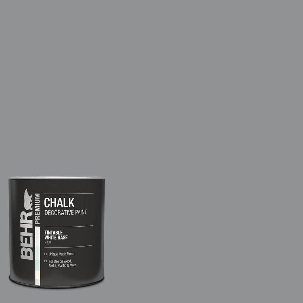 BEHR PREMIUM 1 qt. #PPU26-05 Flint Gray Interior Chalk Decorative Paint ...