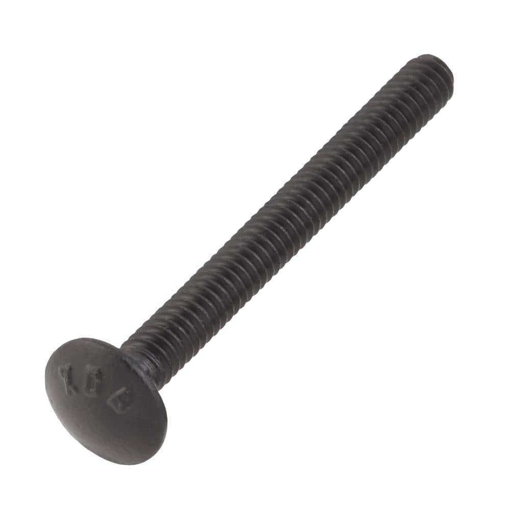 DECKMATE 1/4 in. -20 x 2-1/2 in. Black Deck Exterior Carriage Bolt ...