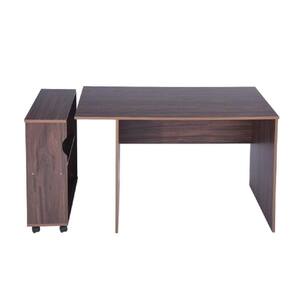 TECHNI MOBILI 43 in. W Rectangular Walnut Home Office Computer ...