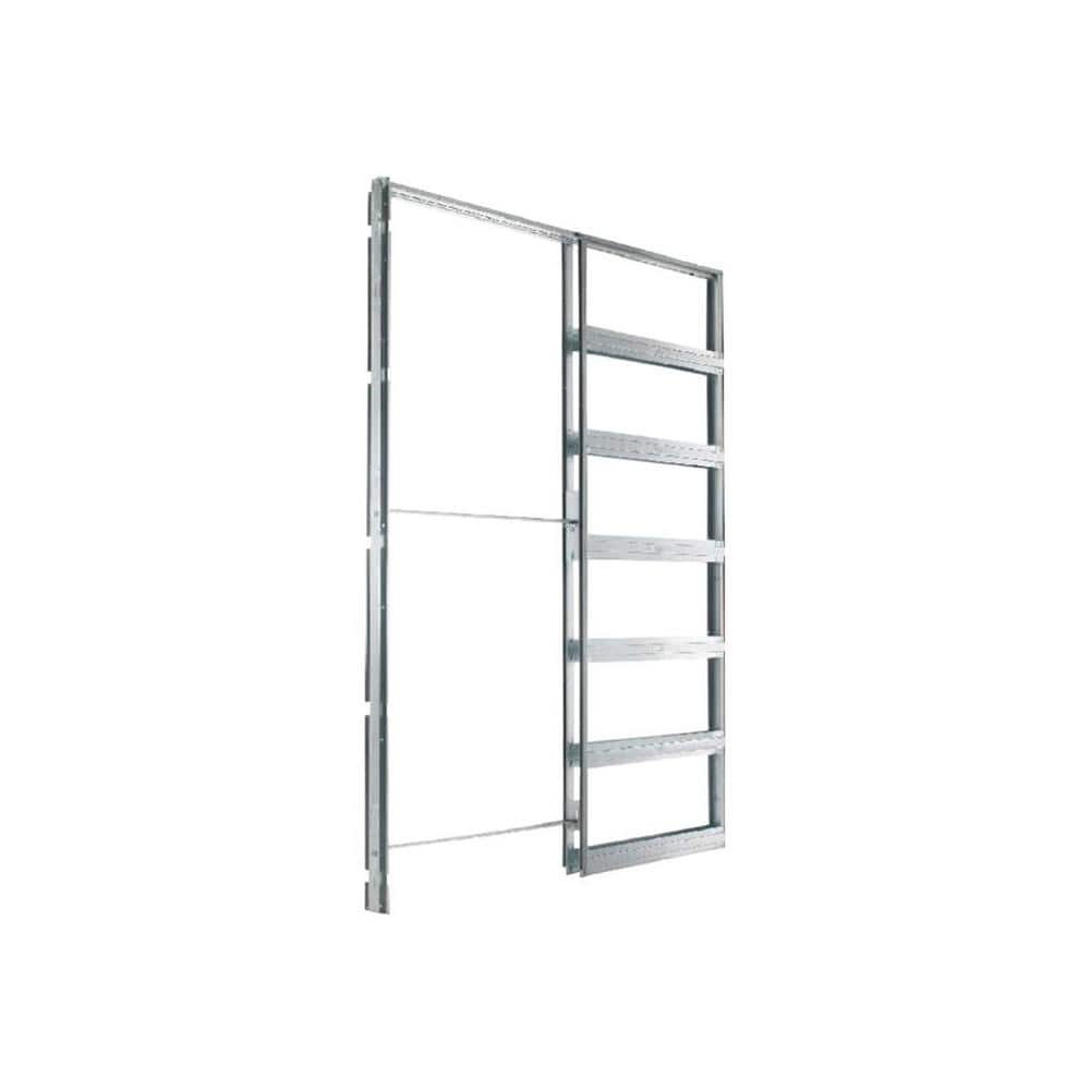 Eclisse 30 in. x 96 in Galvanized Steel Pocket Door Frame Kit (2x6 wall ...
