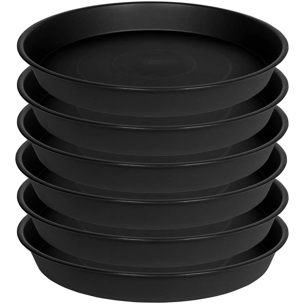 OGETFUUR 6-Pack 6 in. Plant Saucer, Heavy Duty Plastic Plant Saucers ...