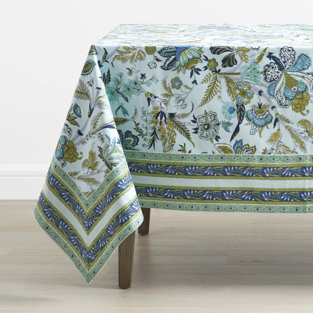The Company Store Autumn Garden Jacobean 70 in. W x 108 in. L Blues ...
