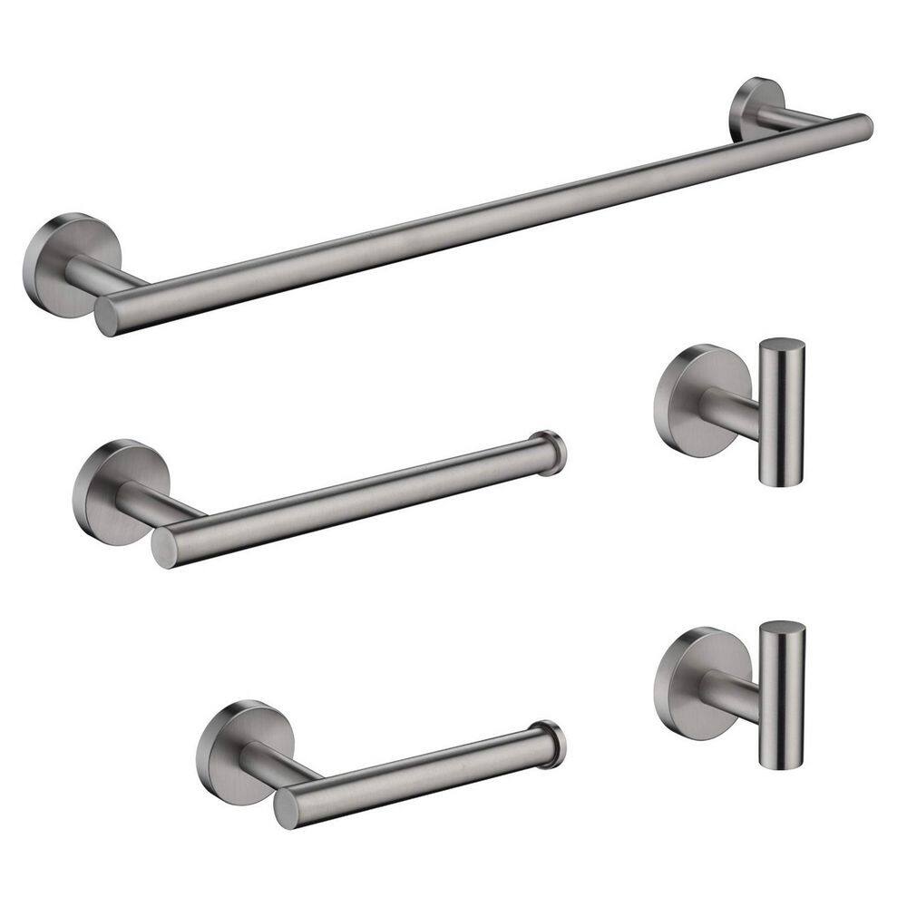 Aurora Decor Doris 5 Piece Bath Hardware with Towel Bar*1, Hand Towel ...